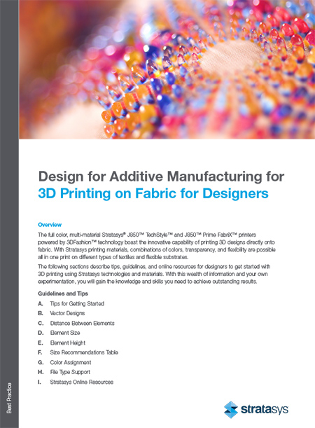 Design Guidelines for 3D Printing on Fabric for Designers